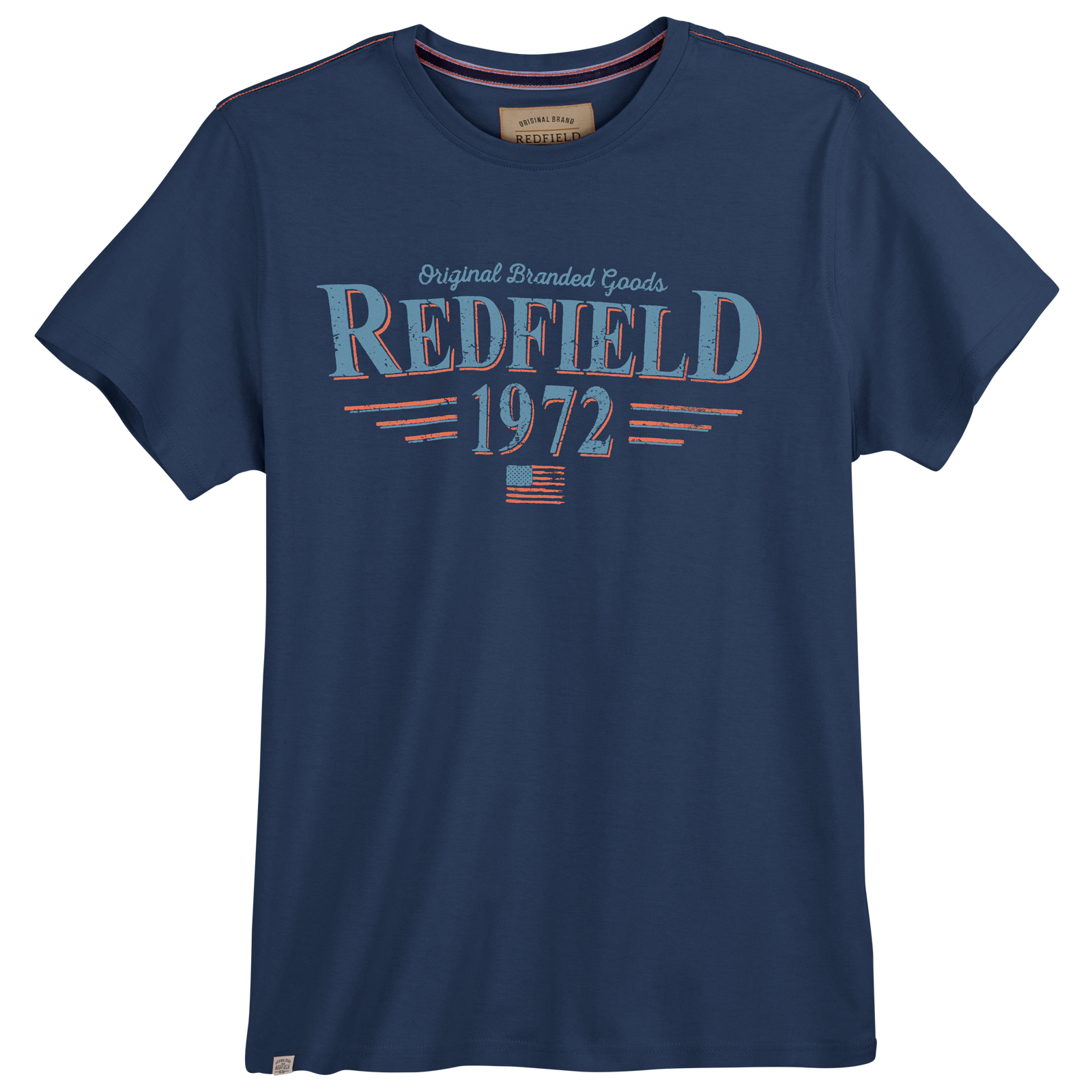 Redfield t-shirt grote maat ronde hals donkerblauw Redfield 1972