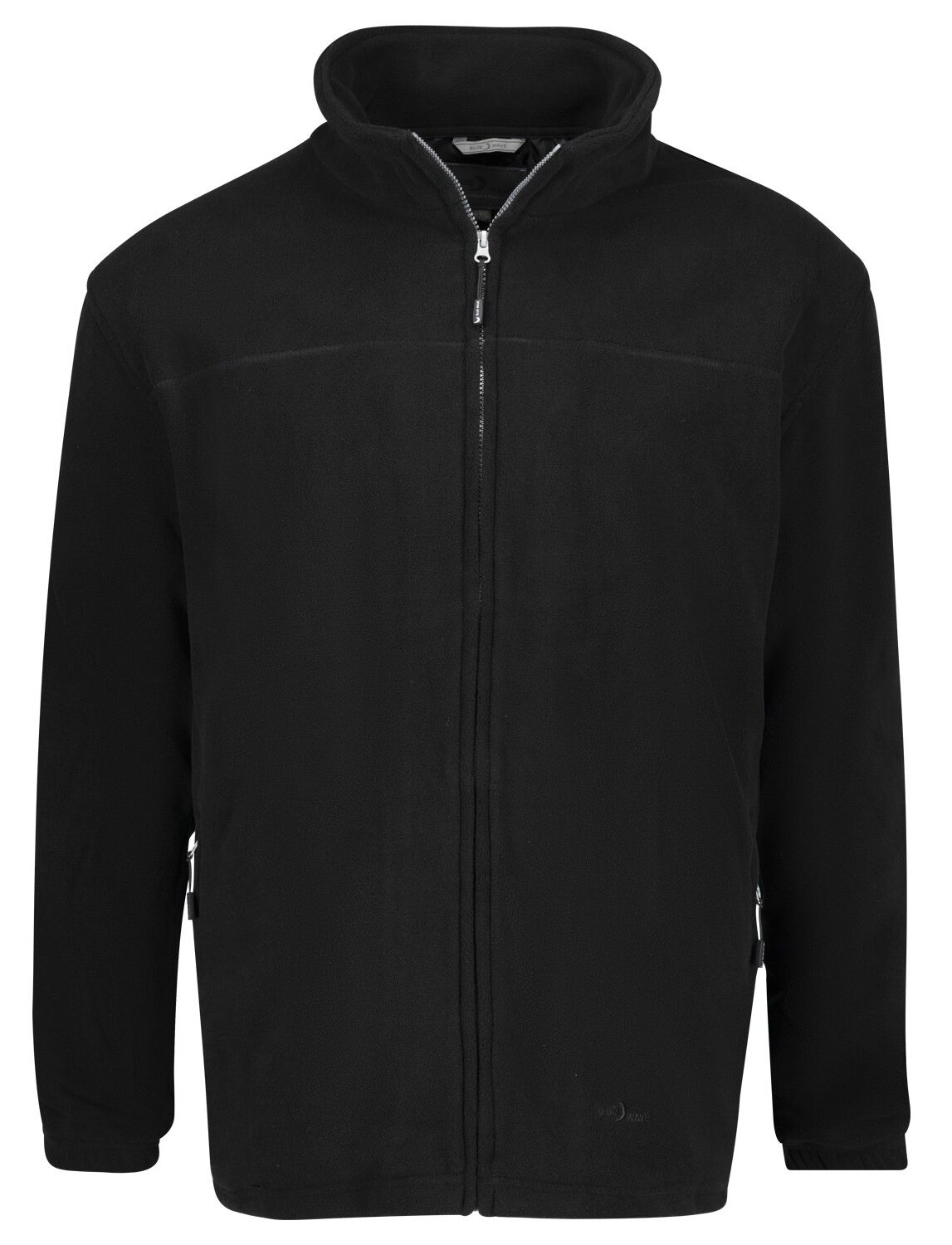 Blue Wave grote maat gevoerd fleece jack zwart 4XL t/m 10XL